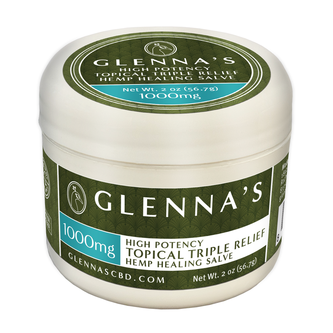 500MG and 1000MG Triple Relief Salves – Glennas CBD